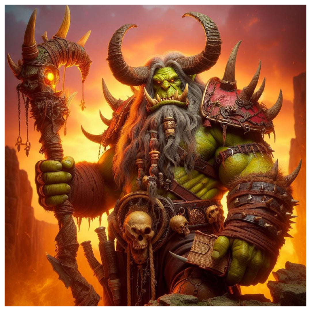 Warcraft Ork Warlock Paint by Numbers Best Warcraft Paint by Number ...